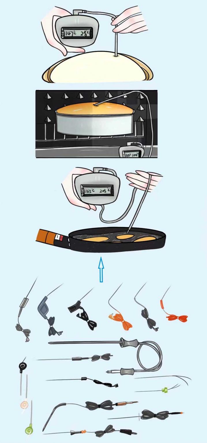 High-temperature food probe temperature sensor - Temperature sensor ...