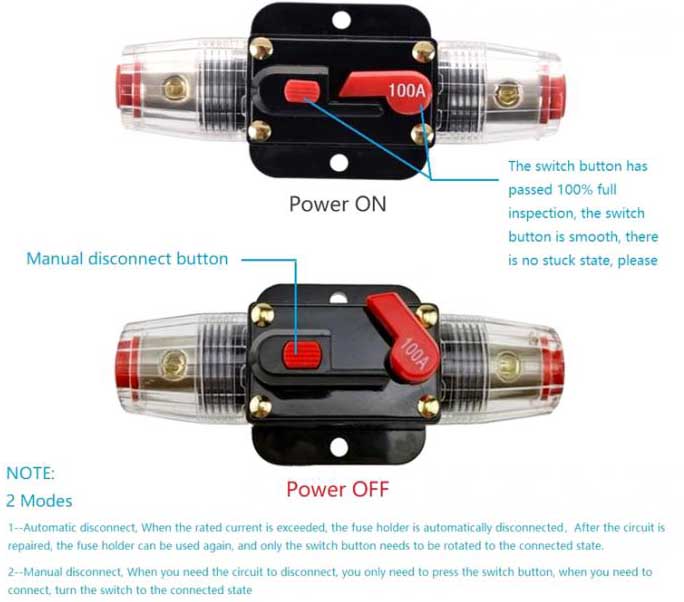 170 Amp Circuit Breaker 170 Amp In-Line Circuit Breaker – 12V/24V DC ...