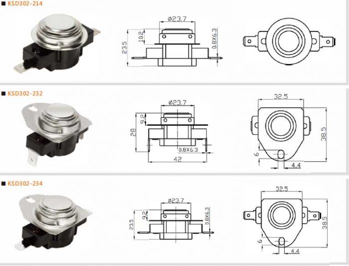 แผ่นควบคุมอุณหภูมิของจีน 3/4" จำกัด Snap Thermostat ด้วยกระแสไฟสูง ...