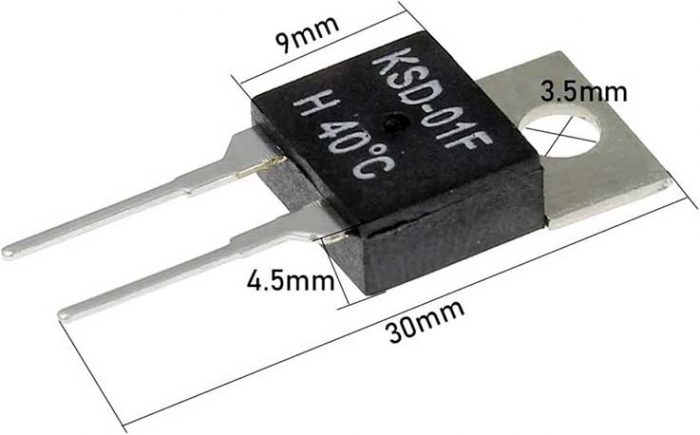 PCB-Bimetal Disc Thermostat TO-220 Thermal Cutoff Switch - Temperature ...